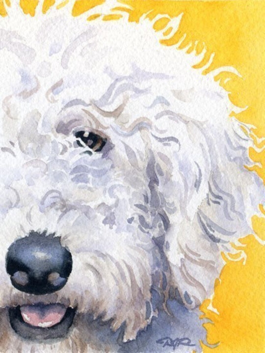 LABRADOODLE Art Print by Watercolor Artist DJ Rogers - Etsy
