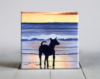 Dog Ceramic Tile | Etsy