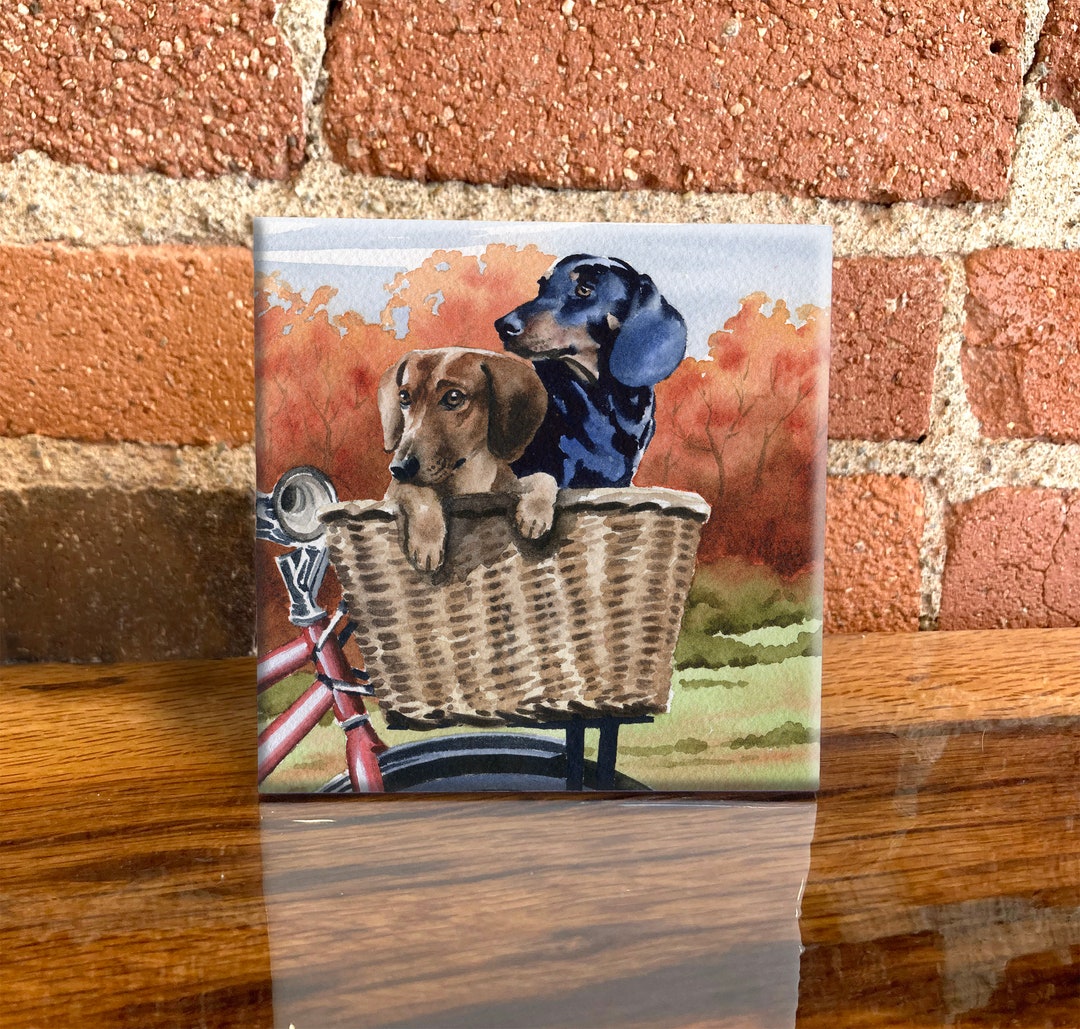 Dachshunds Ceramic Tile - Dachshund Decorative Tile - Dog Lover Gift ...