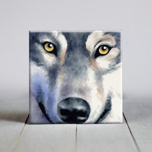 Wolf Ceramic Tile - Wolf Decorative Tile - Dog Lover Gift - Unique Dog ...