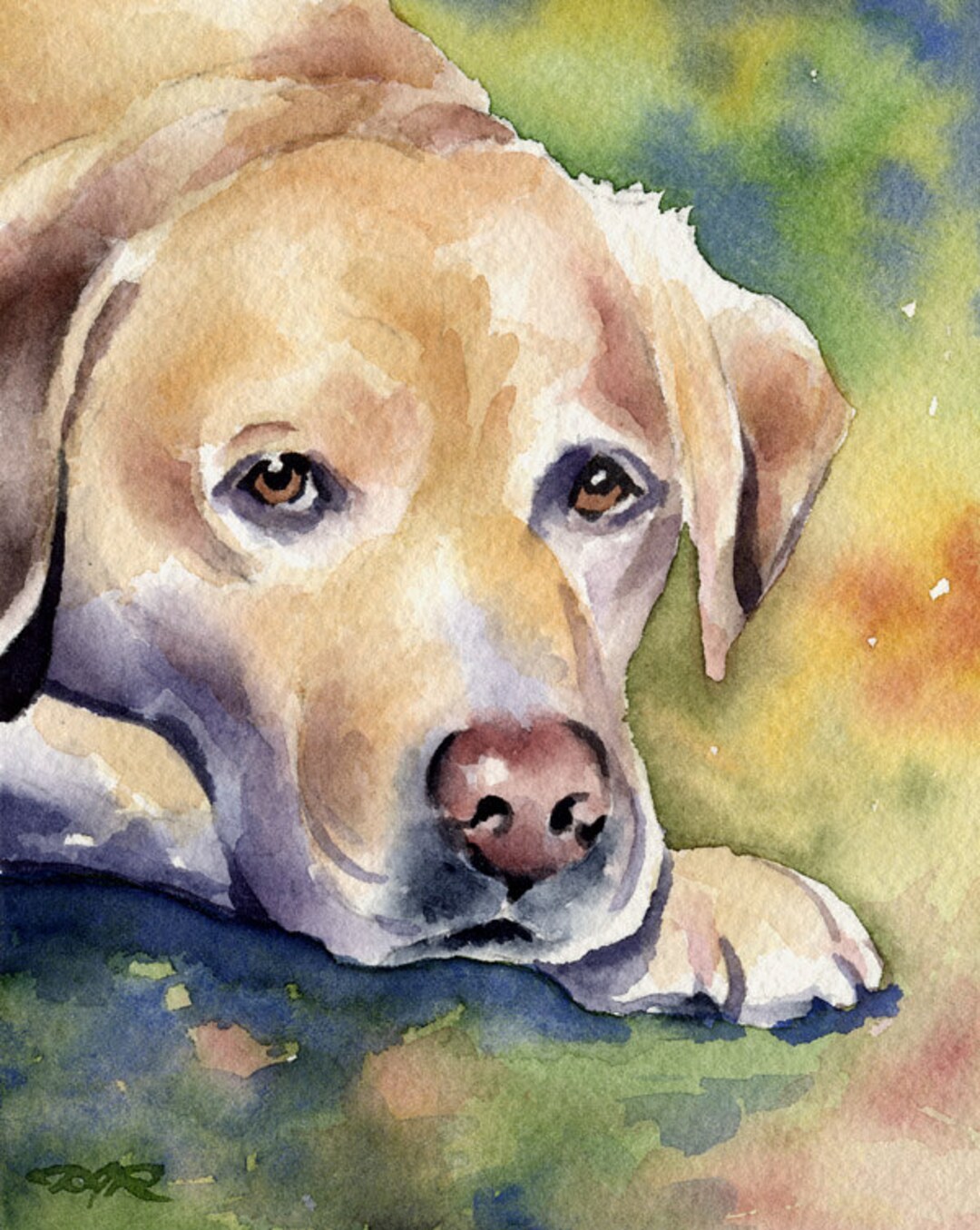 LABRADOR RETRIEVER Art Print by Watercolor Artist DJ Rogers - Etsy