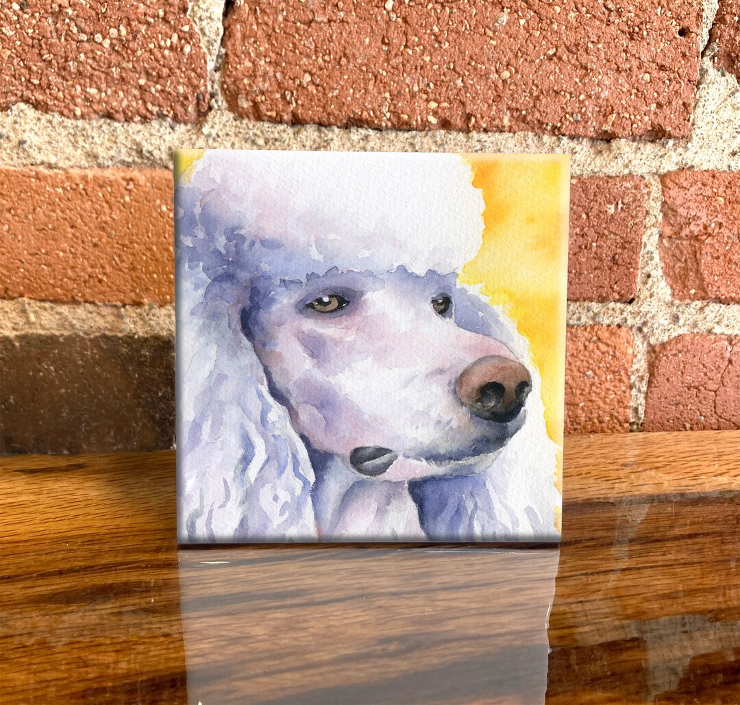 Poodle Ceramic Tile Poodle Decorative Tile Dog Lover Gift Unique Dog ...