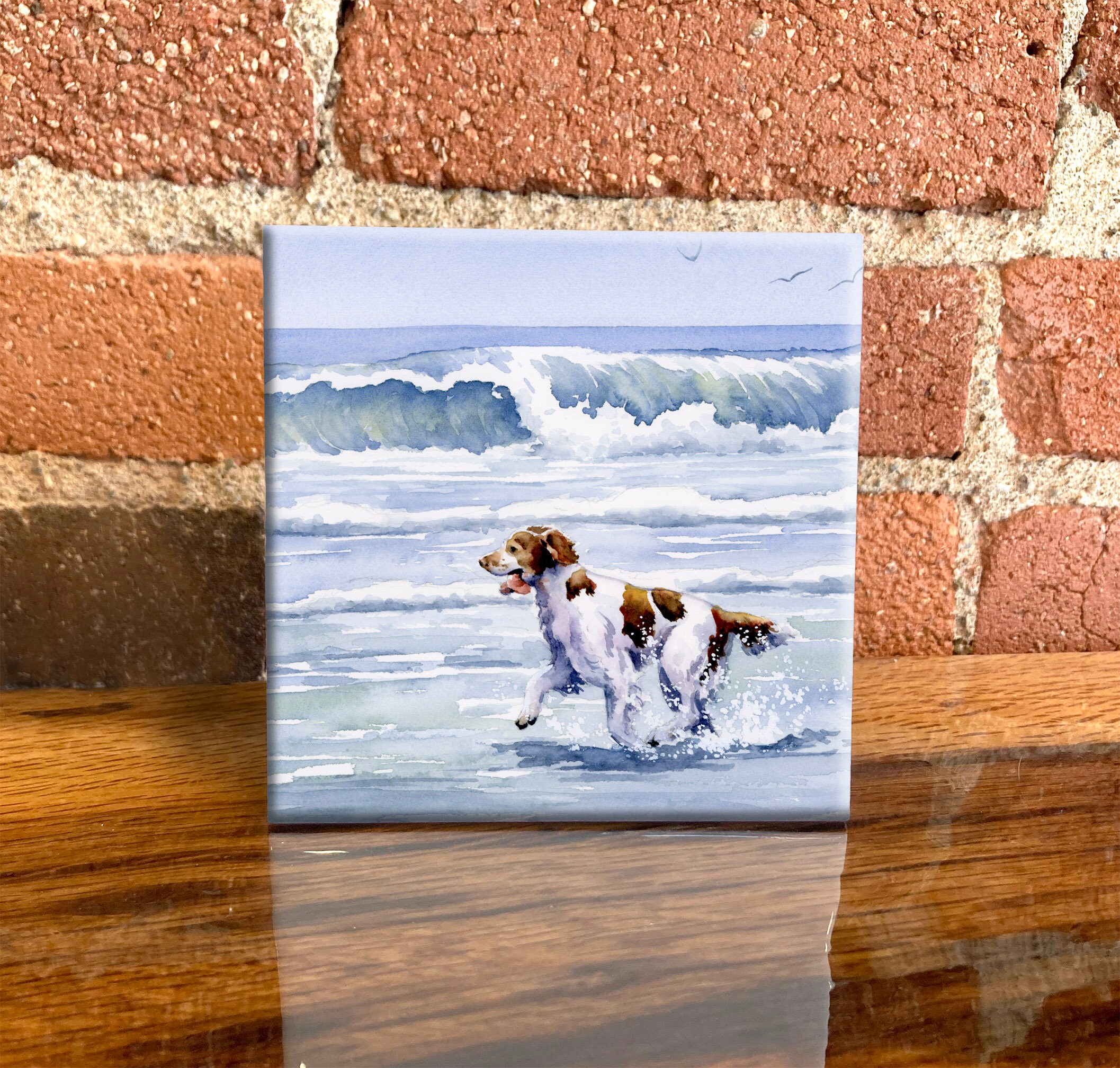 Brittany Spaniel Ceramic Tile Brittany Spaniel Decorative - Etsy