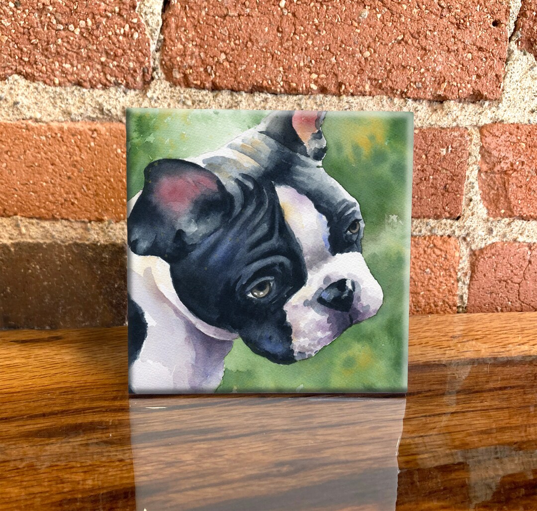 Boston Terrier Ceramic Tile Boston Terrier Decorative Tile Dog Lover ...