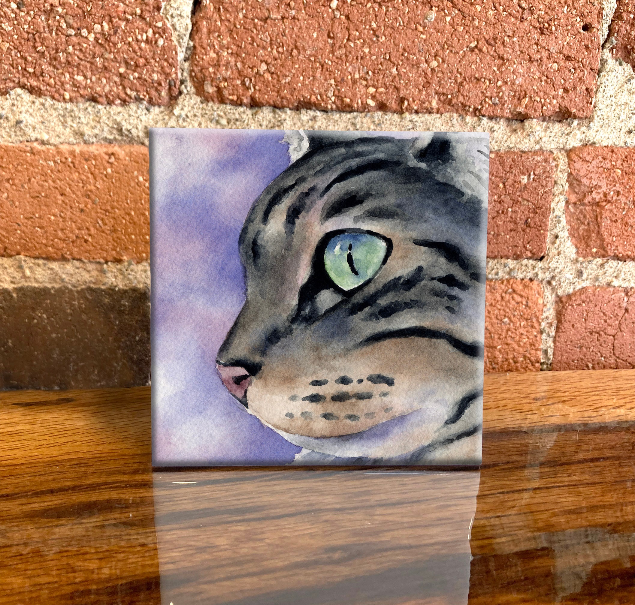 Tabby Cat Ceramic Tile Cat Decorative Tile Dog Lover Gift - Etsy 日本