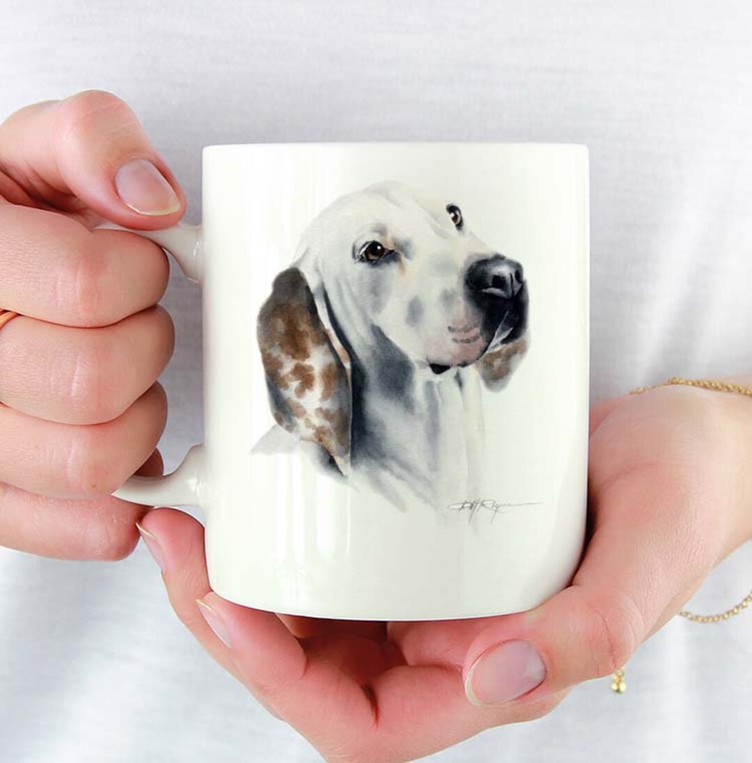 Porcelaine Custom 11oz Mug With Dog Art Featuring Watercolor - Etsy