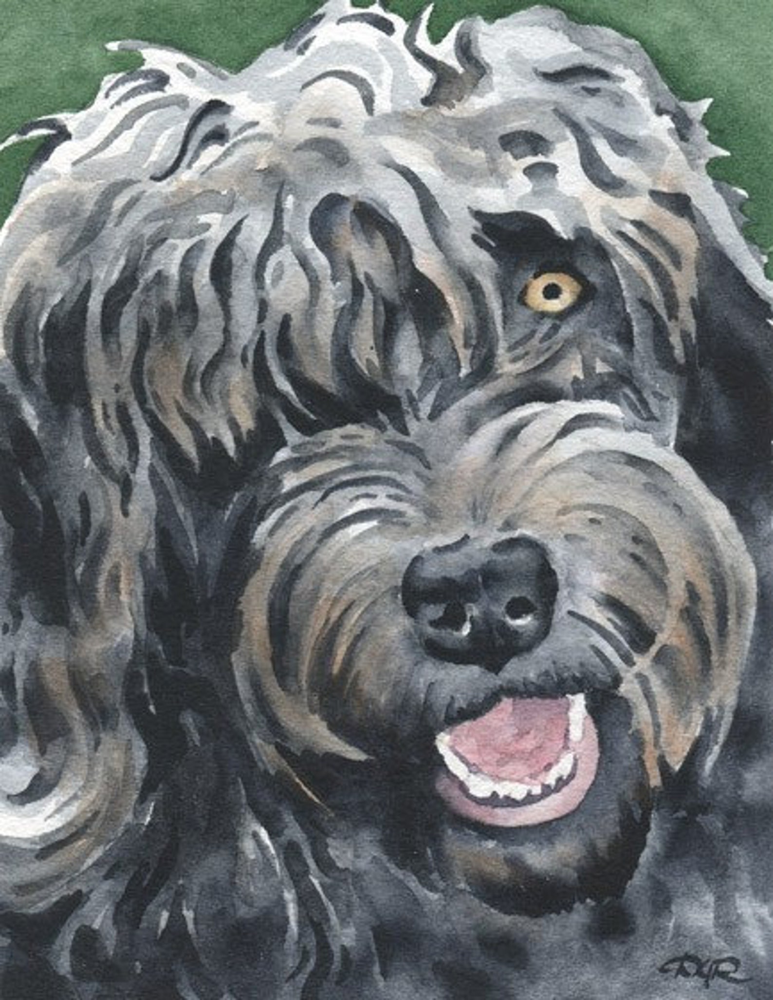 LABRADOODLE Art Print by Watercolor Artist DJ Rogers - Etsy