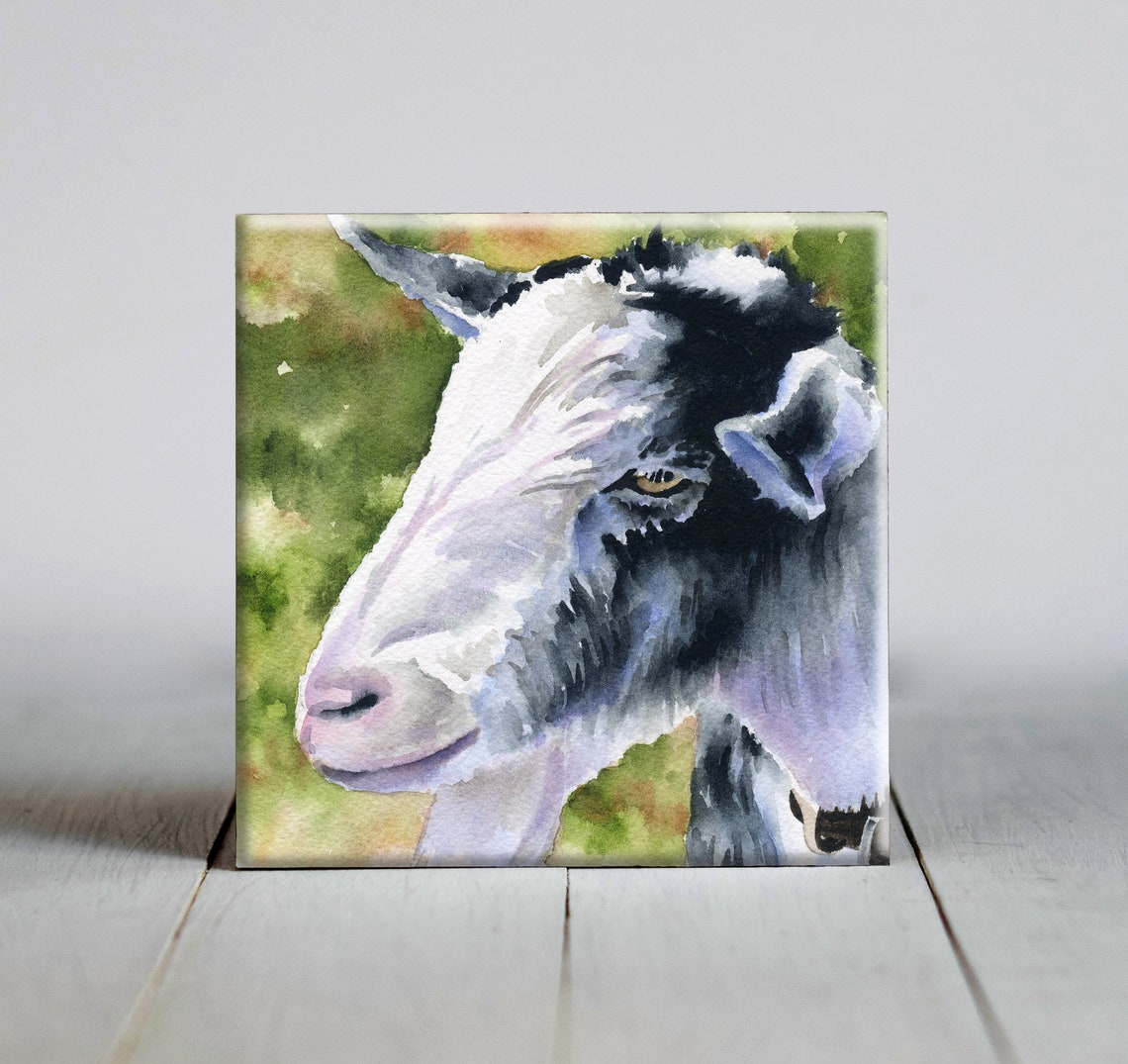 Goat Ceramic Tile Goat Decorative Tile Goat Lover Gift | Etsy