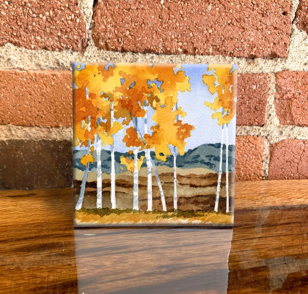 Aspen Trees Ceramic Tile - Aspen Trees Decorative Tile - Tree Lover ...