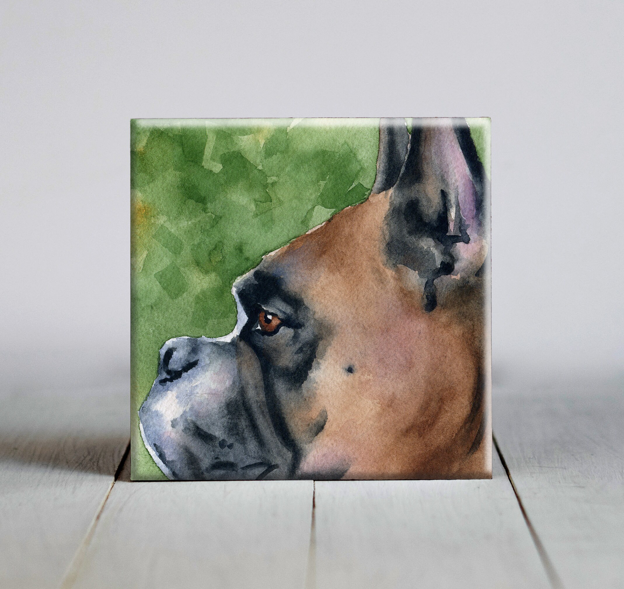 Boxer Ceramic Tile Boxer Decorative Tile Dog Lover Gift | Etsy
