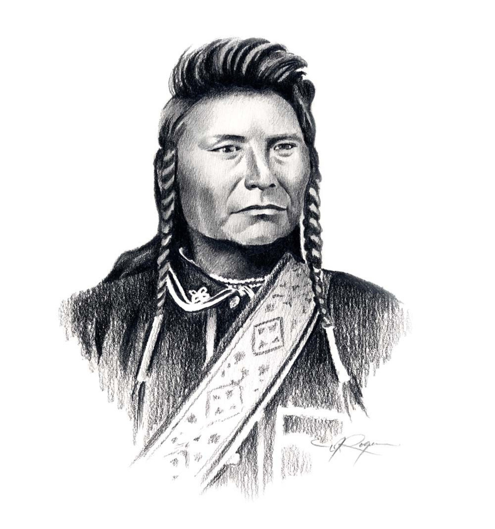 INDIAN CHIEF JOSEPH Art Print by Artist D J Rogers - Etsy