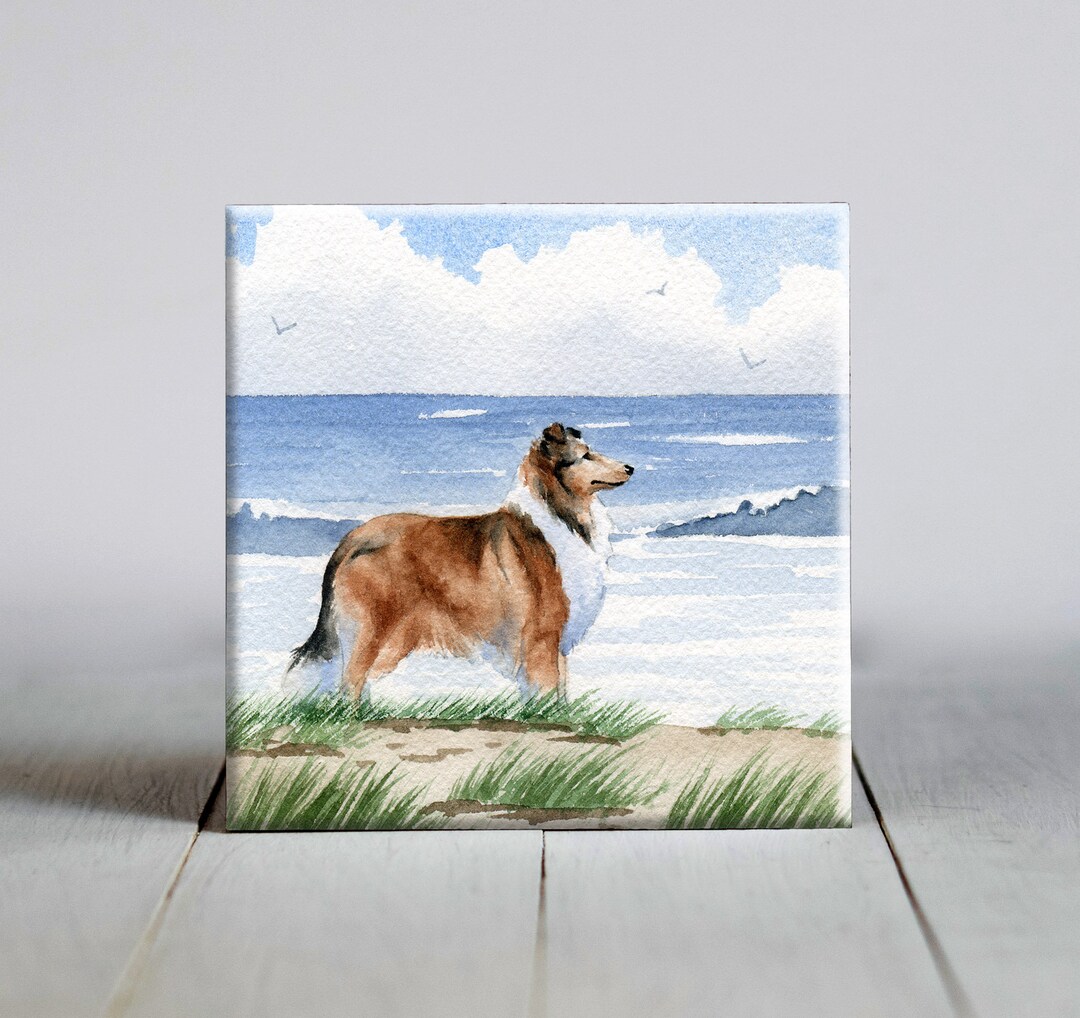Rough Collie Ceramic Tile - Collie Decorative Tile - Dog Lover Gift ...