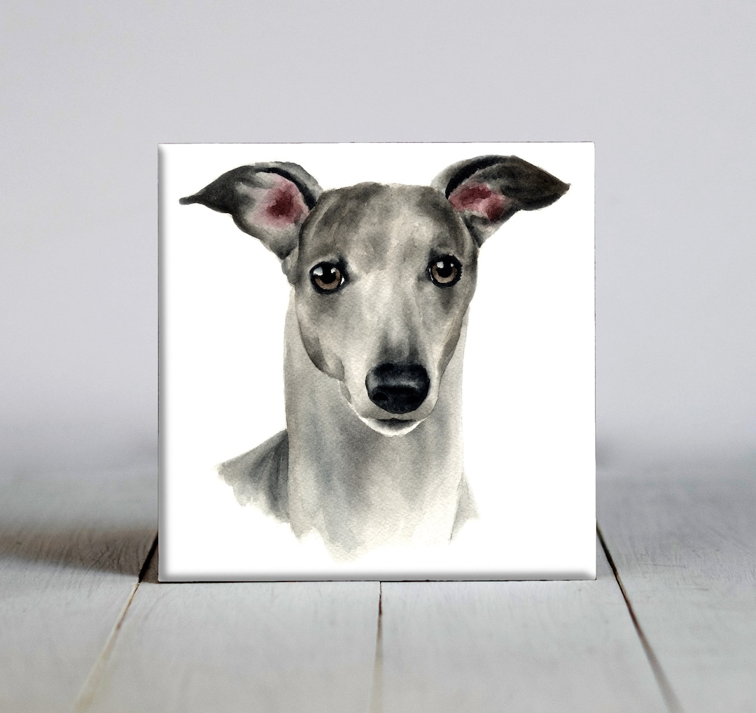Whippet Ceramic Tile Whippet Decorative Tile Dog Lover - Etsy Australia