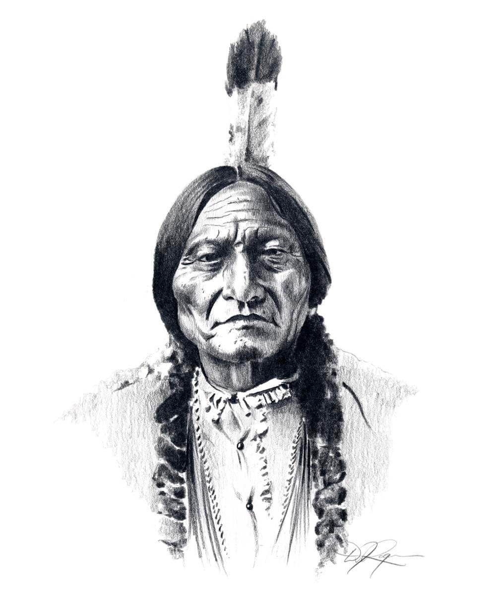 Indian Chief Profile Drawing