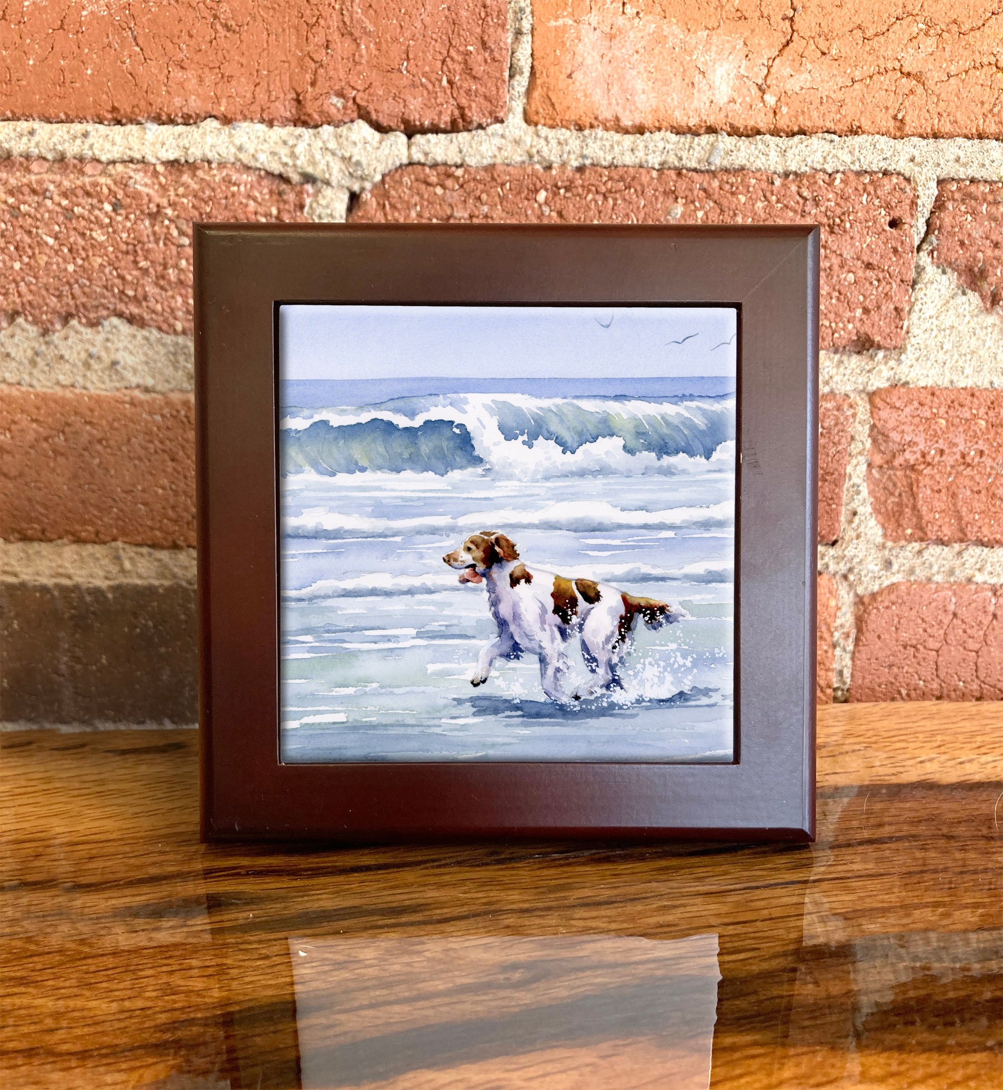 Brittany Spaniel Ceramic Tile Brittany Spaniel Decorative - Etsy