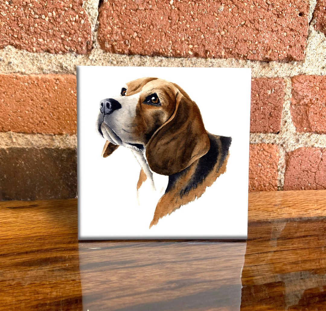 Beagle Ceramic Tile Beagle Decorative Tile Dog Lover Gift Unique Dog ...
