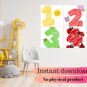 Customizable Classroom Resources-supplies -colorful Numbers for ...