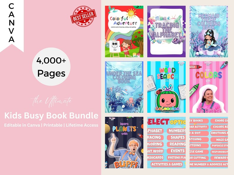 Back to School: the Ultimate BUSY BOOK BUNDLE for Kids | Printable and ...