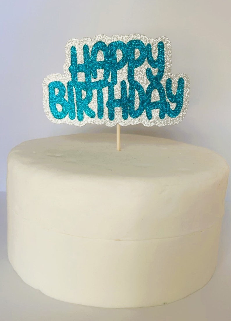 Happy Birthday Cake Topper, Pick Colors, Birthday, Cake, Topper - Etsy