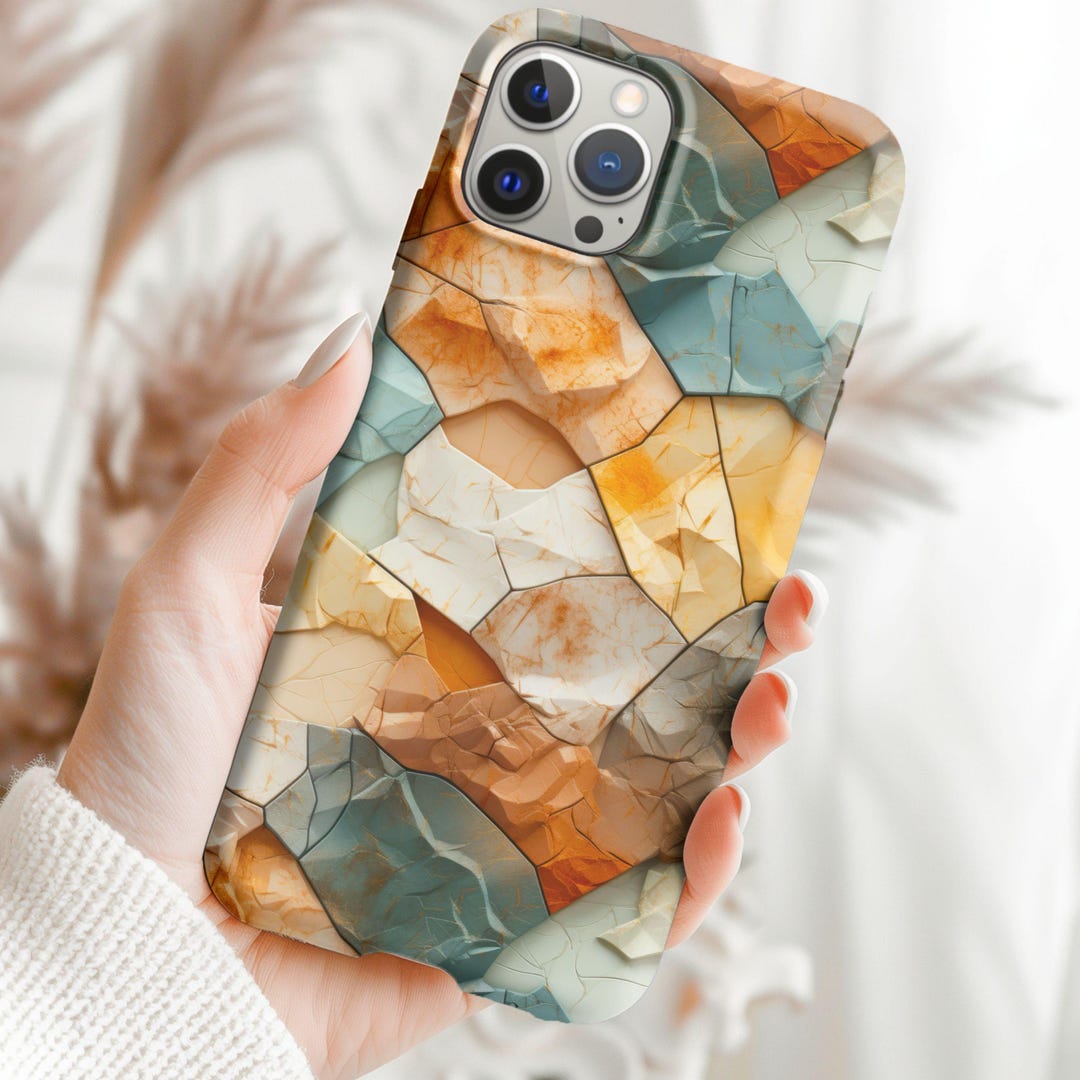 Mosaic Stone Tile Magnetic Tough Cases | 3D Stone Phone Case | Magsafe ...