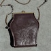 Brown Leather Purse Pocketbook With Mesh and Beads Strap - Hand Made ...