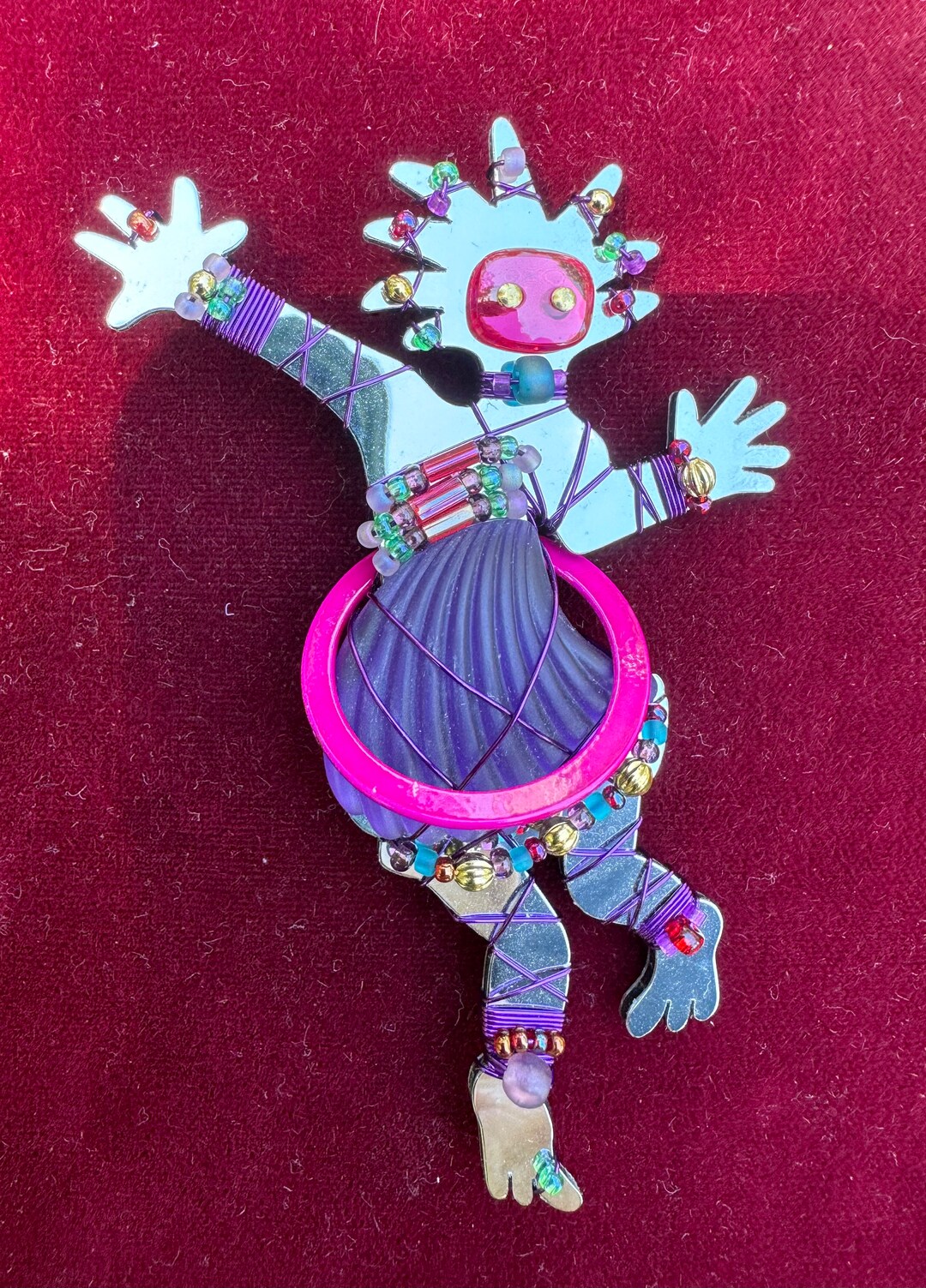 Vintage Liztech 2002 Hula Hoop Woman Dancer Brooch Pin - Etsy