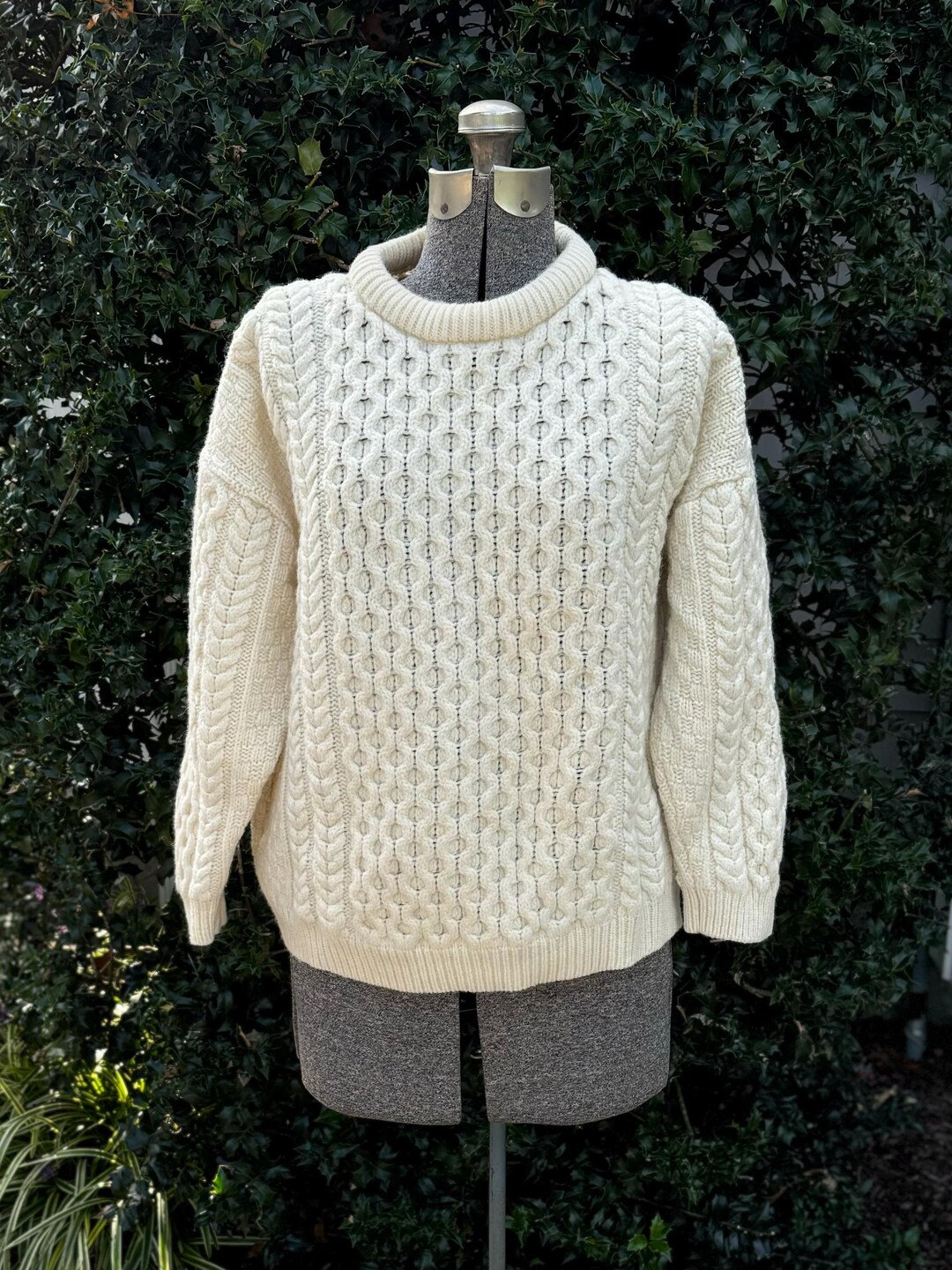 Aran Crafts 100% Merino Wool Irish Pullover Sweater - Etsy