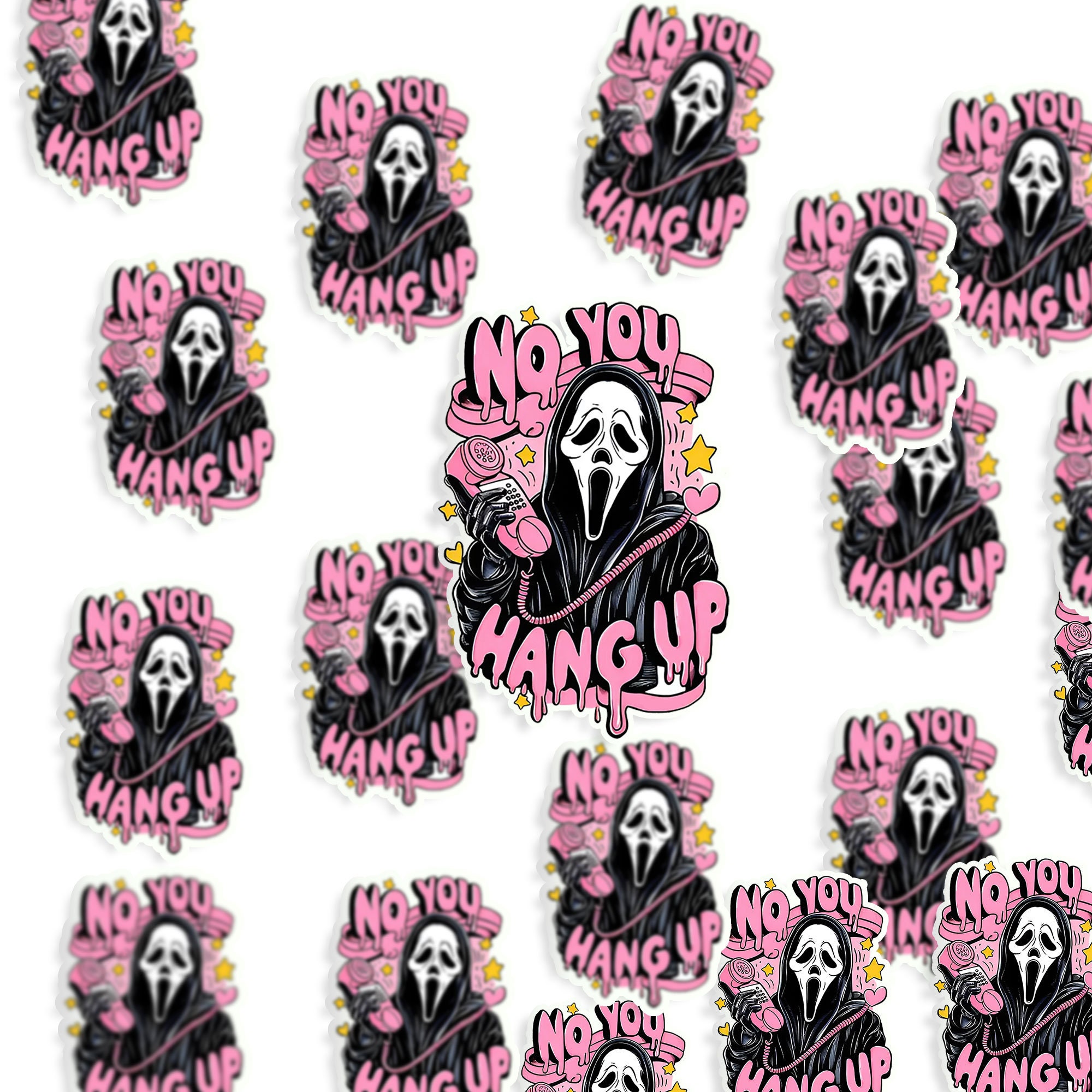 No You Hang up Sticker, Funny Scream Sticker, Halloween Sticker, Laptop ...