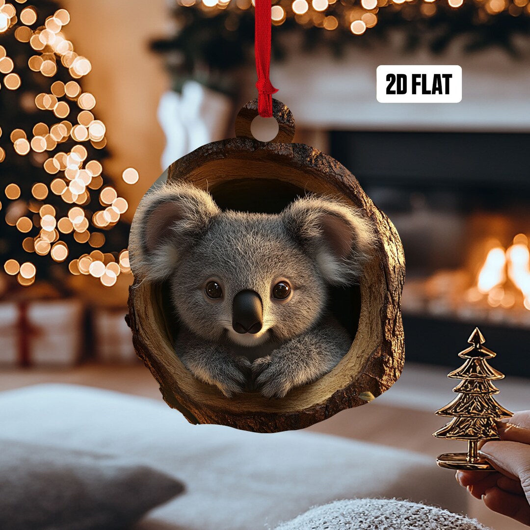 Koala 2D Flat Ornament, Koala Rearview Mirror Car Accessories, Koala ...