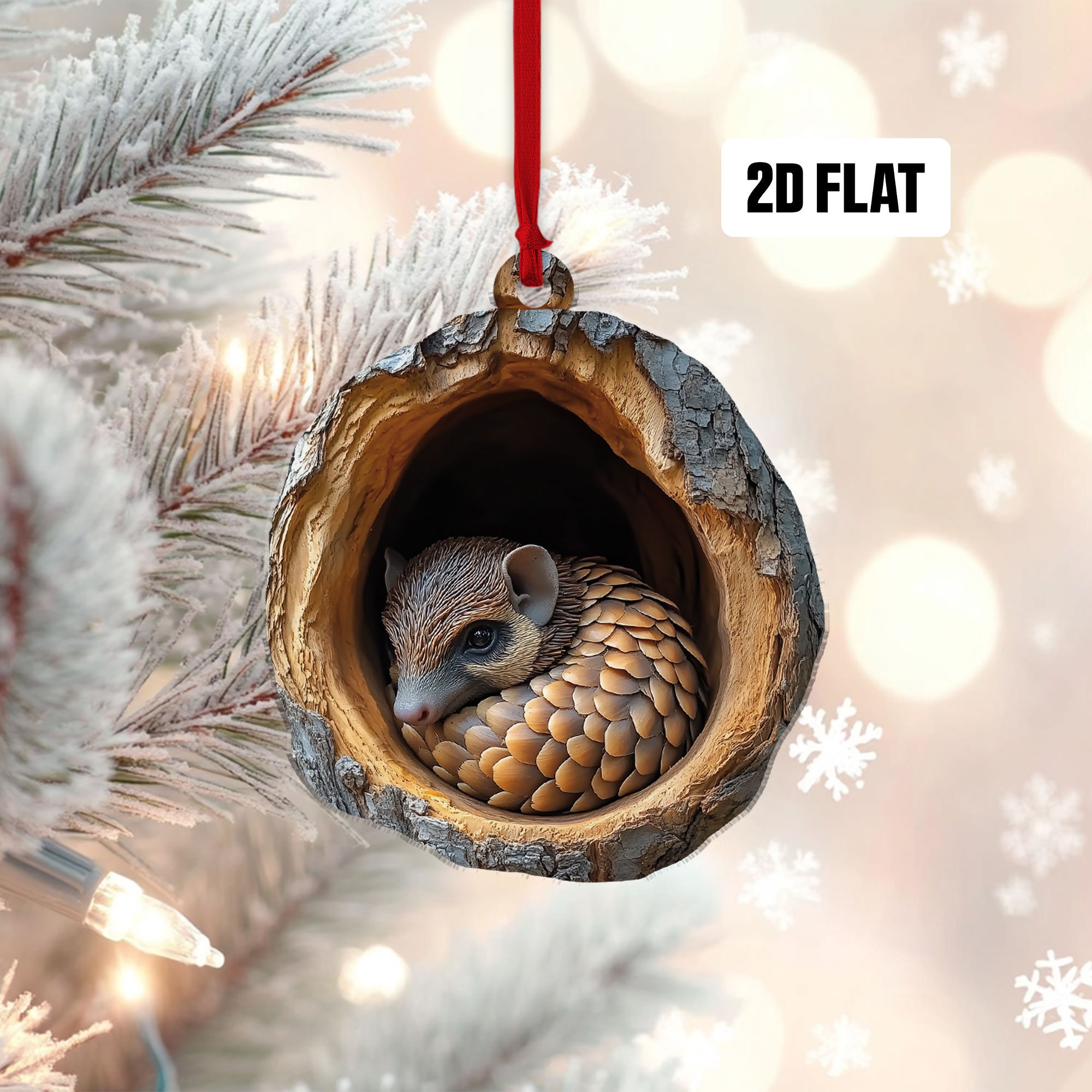 Pangolin 2D Flat Ornament, Pangolin Rearview Mirror Car Accessories ...