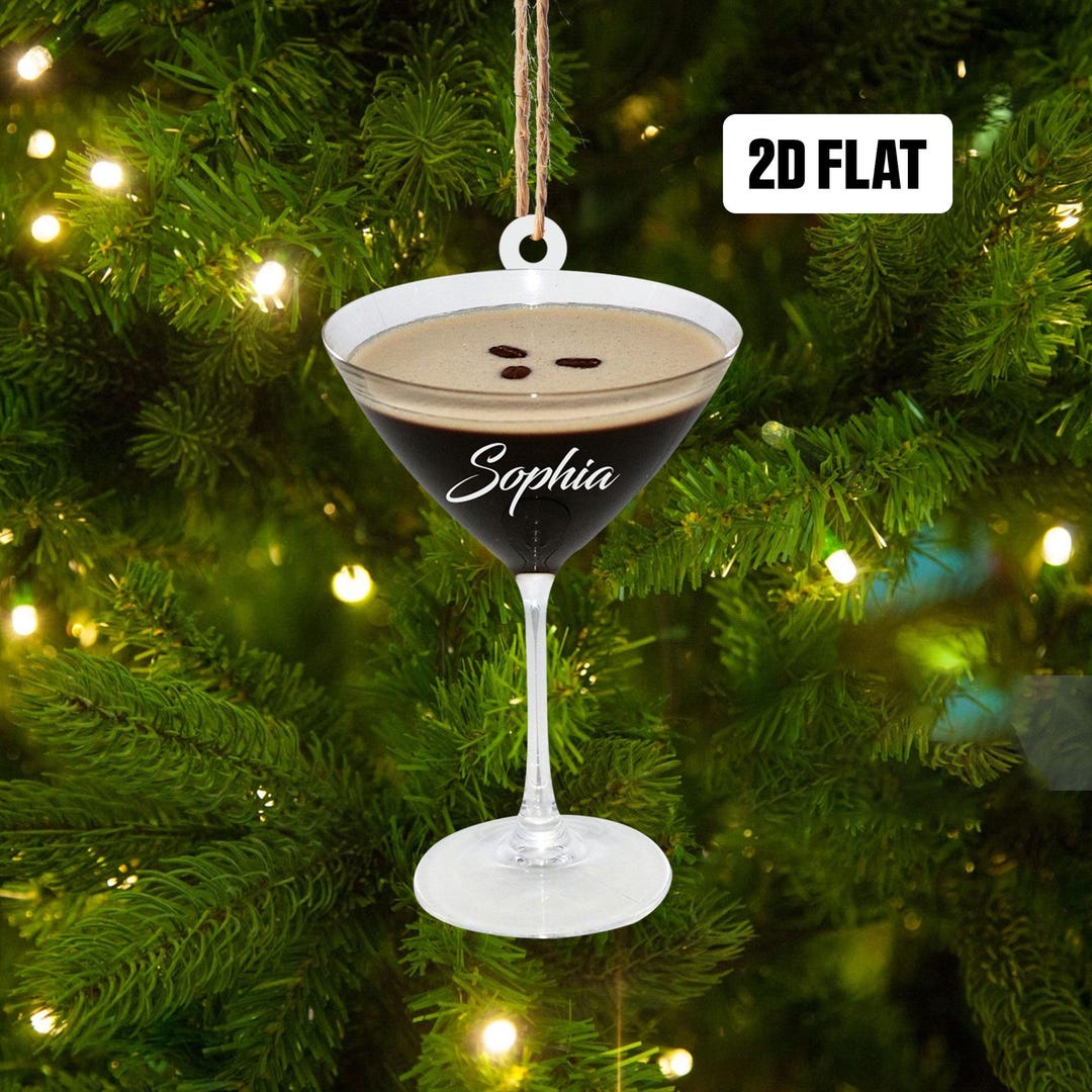 Personalized Espresso Martini 2D Flat Ornament, Spresso Martini Decor ...