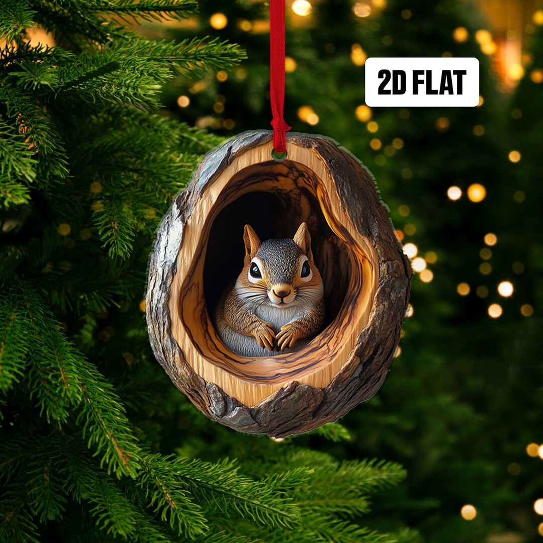 Squirrel 2D Flat Ornament, Squirrel Rearview Mirror Car Accessories ...