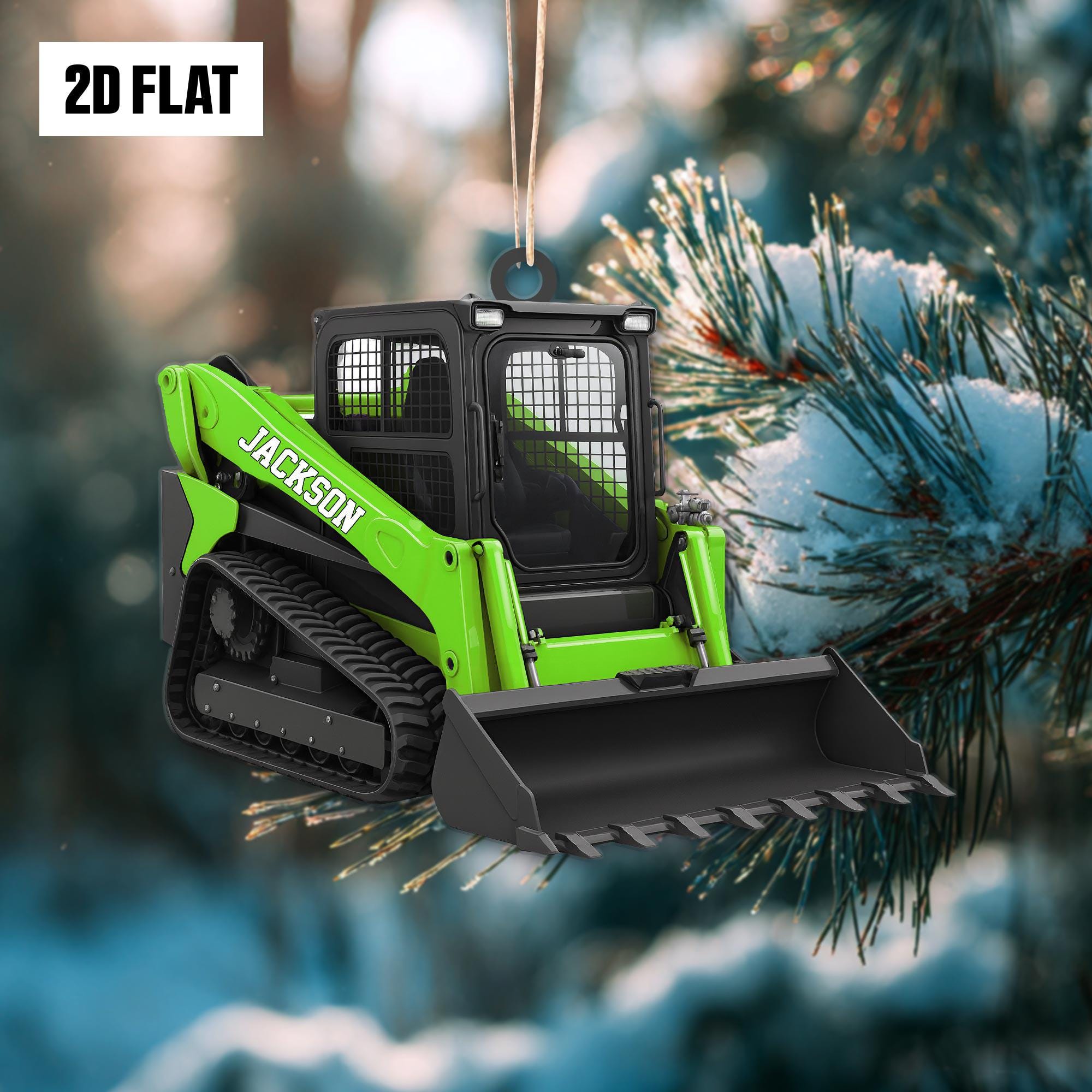 Personalized Skid Steer Loader 2D Flat Ornament, Custom Name ...