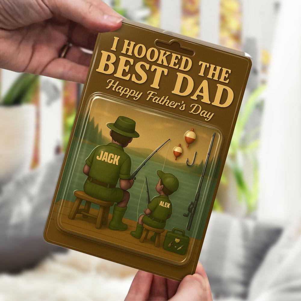 Personalized Fishing Dad Acrylic Plaque, Hooked the Best Dad Fishing ...