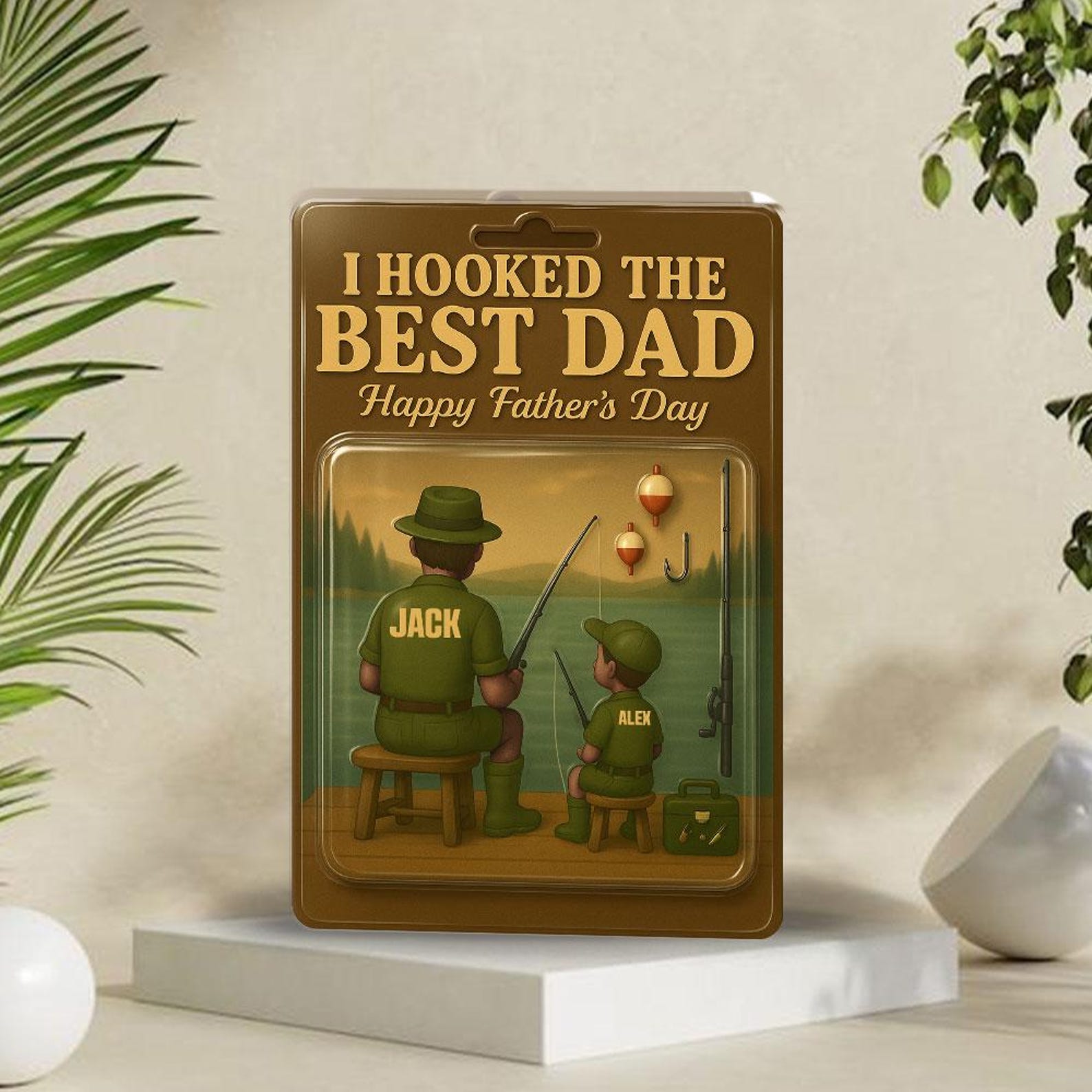 Personalized Fishing Dad Acrylic Plaque, Hooked the Best Dad Fishing ...