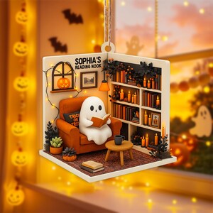 Personalized Ghost Reading Nook 2D Flat Acrylic Ornament, Reading Room ...
