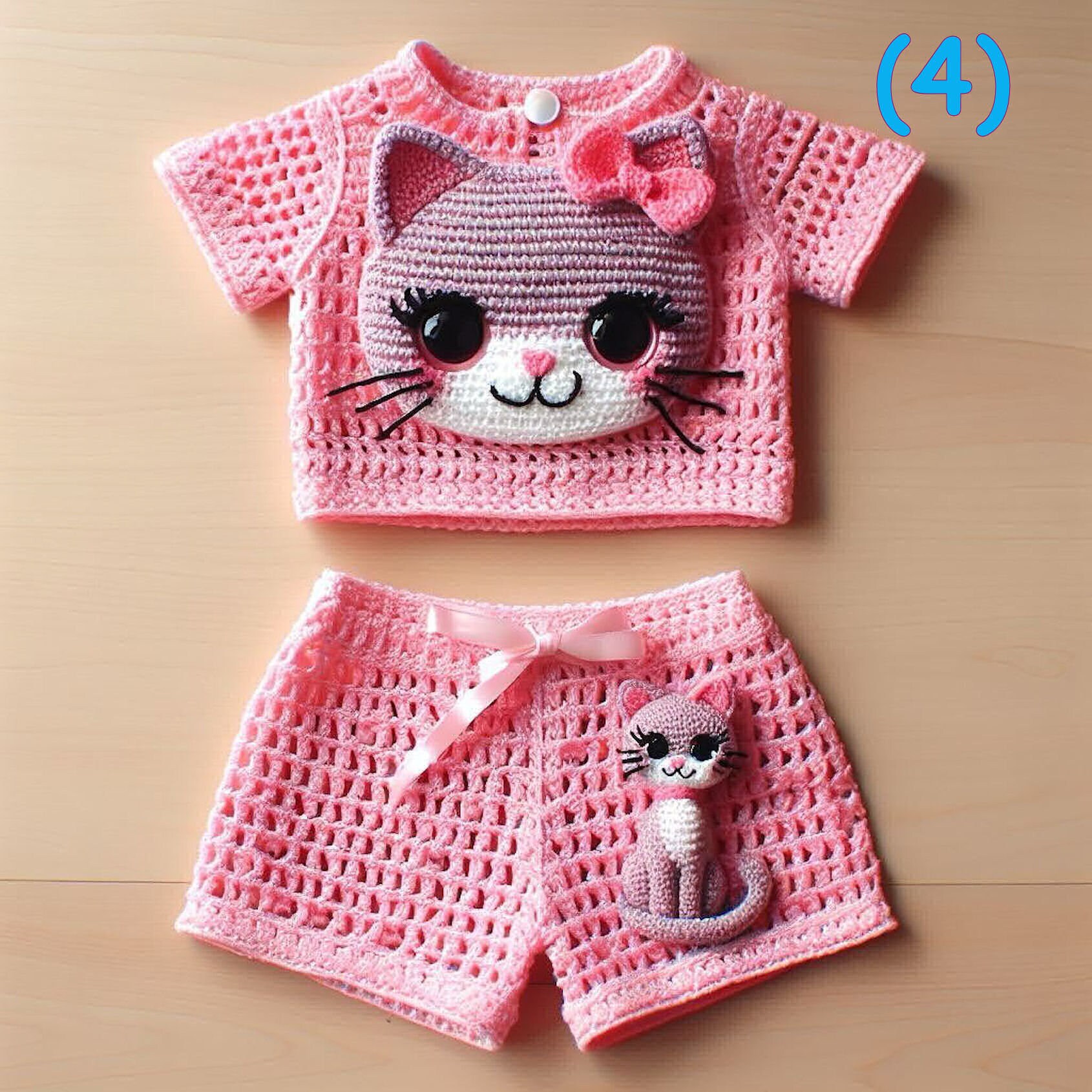 Crochet Pink Short and Top Girls Ensembles ; 9 Styles. FREE ...