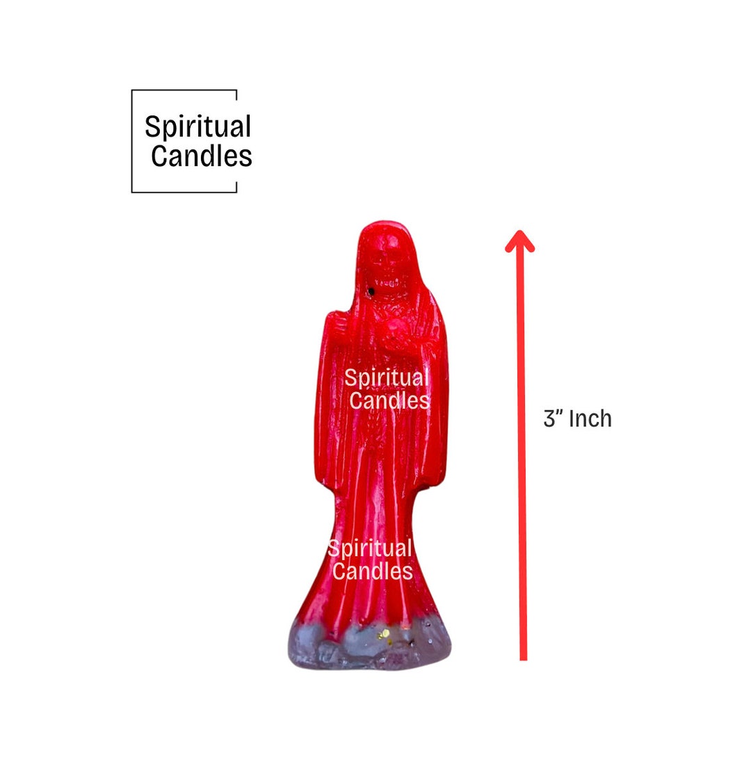 3'' Inch Red Holy Death Statue, Protection Statue, Altar Statue, 3 ...