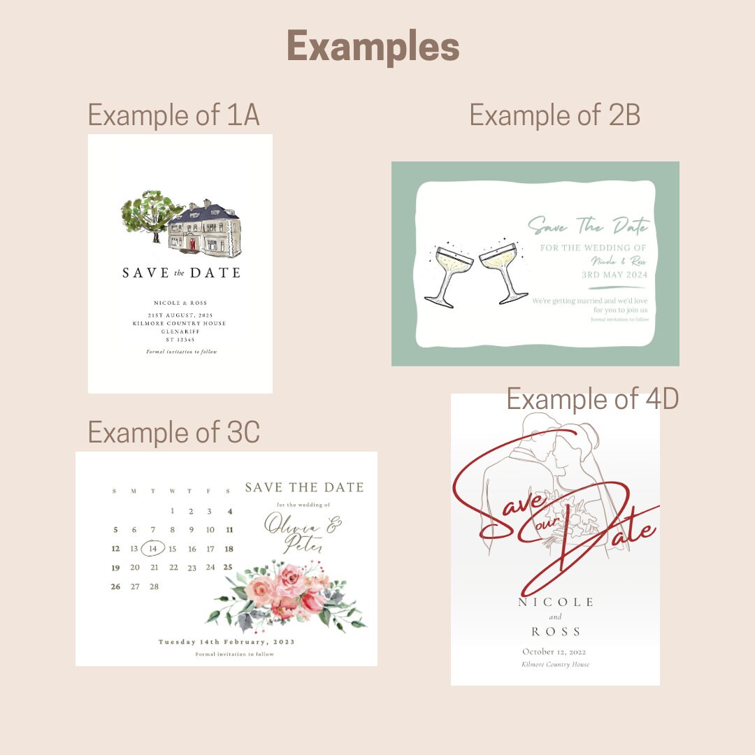 Bespoke Digital Save the Date Invitation Save the Date E-invite ...