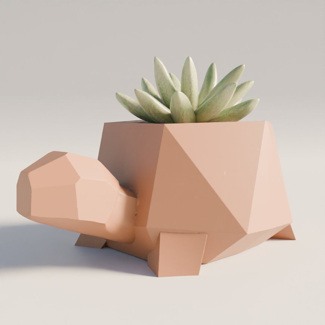 Turtle Planter & Flower Pot 3D Model STL File | Turtle Gifts | Animal ...
