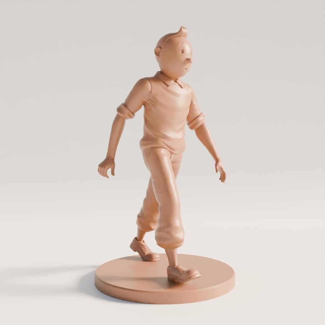 Tintin 3D Model | 3D Printable Tintin Character | Herge | Tintin Home ...