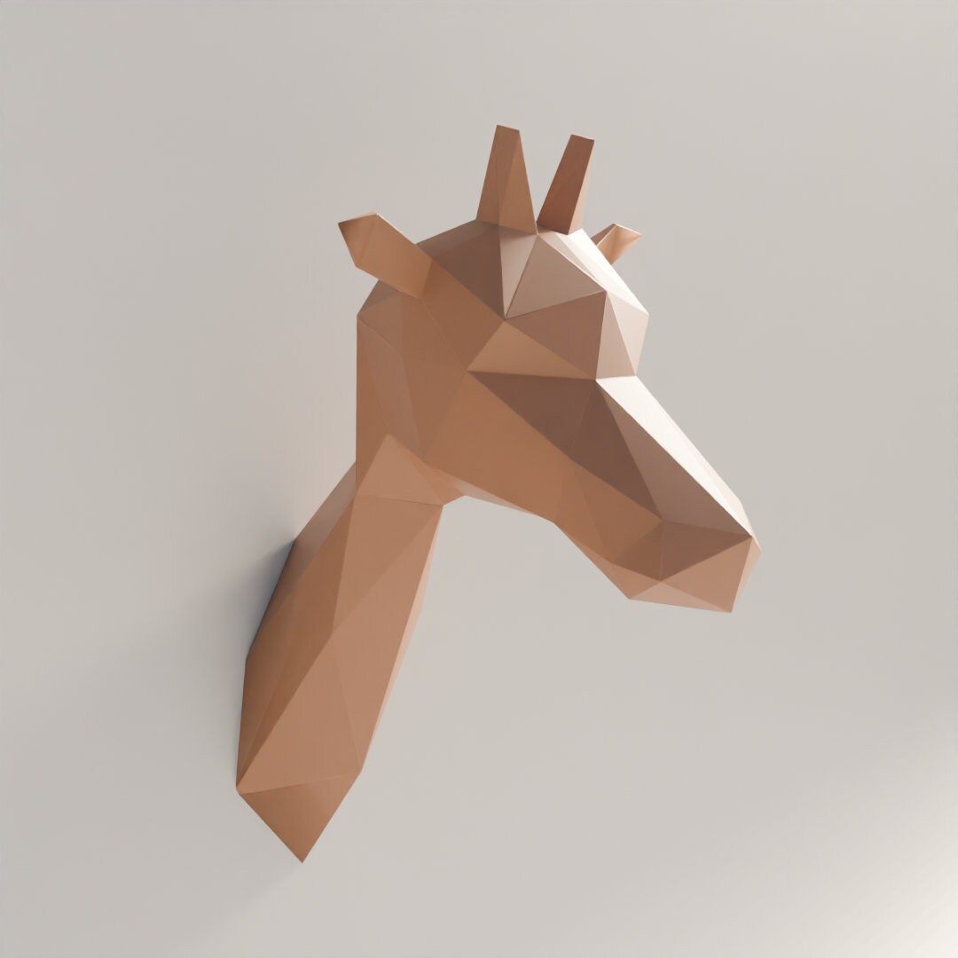 Low Poly Wall Sculpture Pack 3D Printable File Giraffe Rhino Unicorn ...