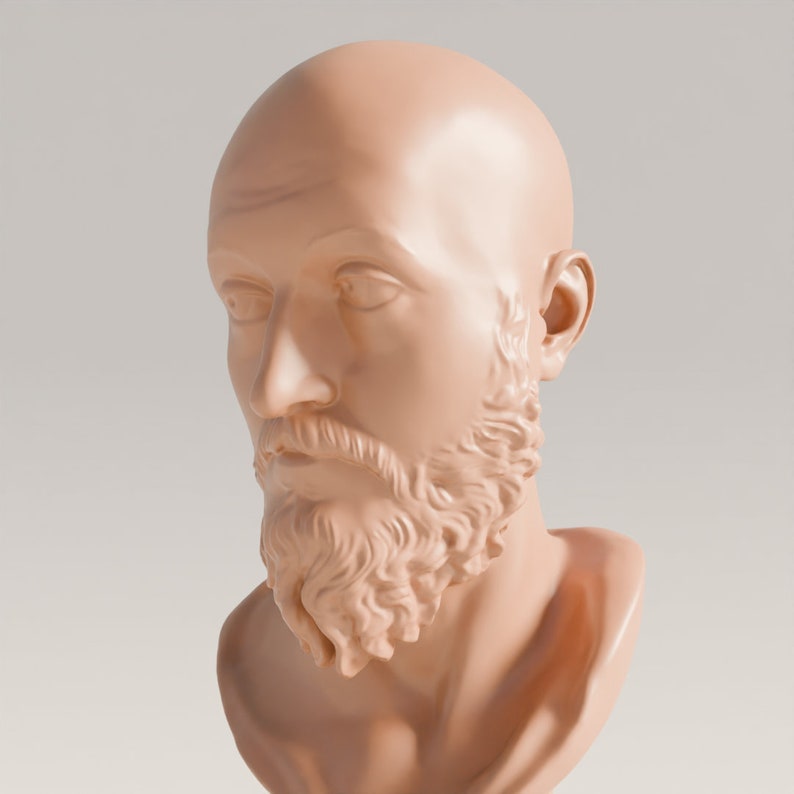Greek Sculpture 3d Printable File Ancient Statue Socrates Sculpture ...