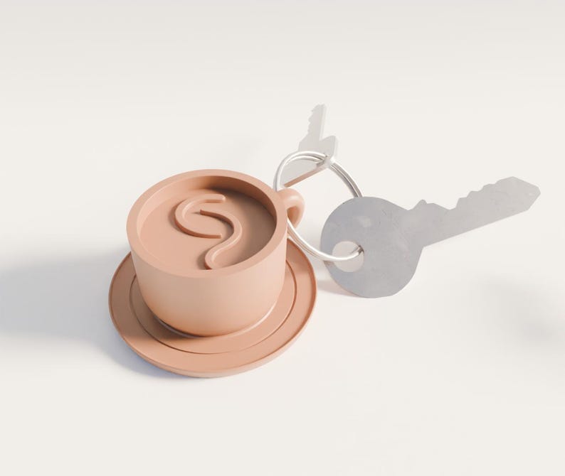 Tea Cup Keychain 3D STL Files Coffee Cup 3D Keychain Printable Files - Etsy