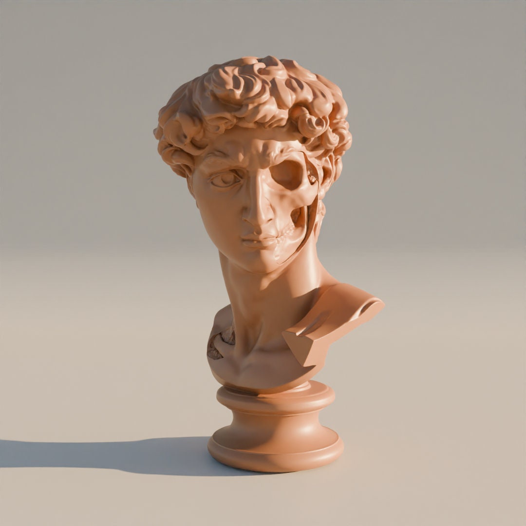 Michelangelo's David Head Statue David Bust 3dprintable File David ...
