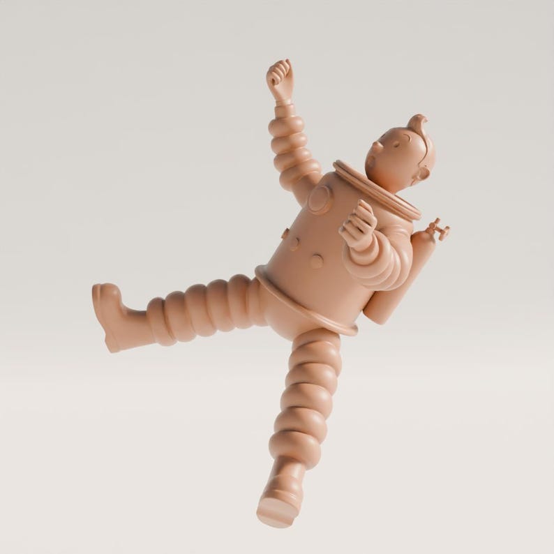 Tintin Astronaut 3D Model 3D Printable Tintin Character Explorers on ...