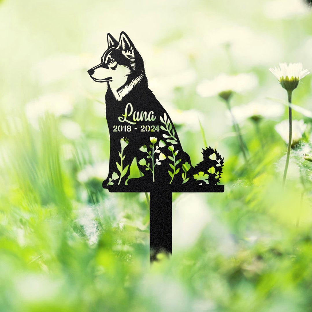 Personalized Siberian Husky Memorial Stake,dog Memorial Stake Siberian ...
