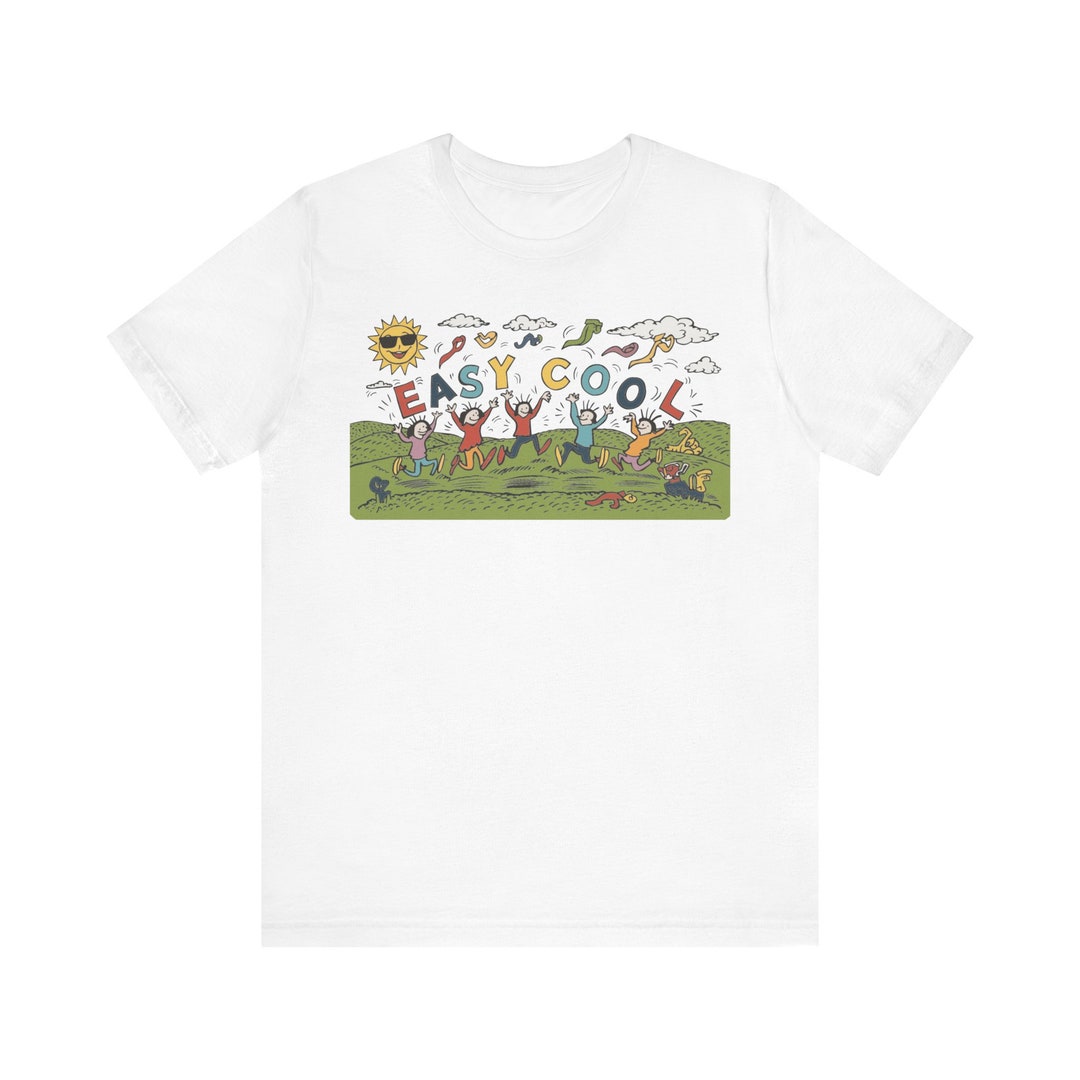 Easy Cool T-shirt | Cartoonish Design | Fun & Casual Graphic Tee - Etsy