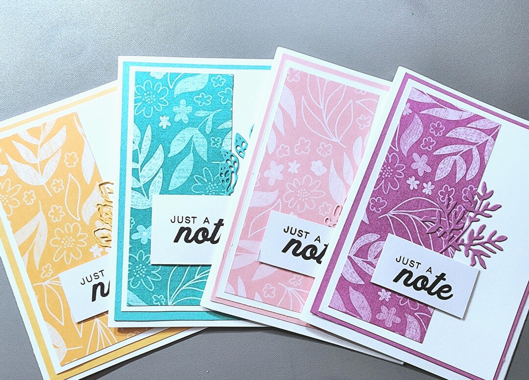 Vibrant Just a Note Card Stationary Set - Etsy