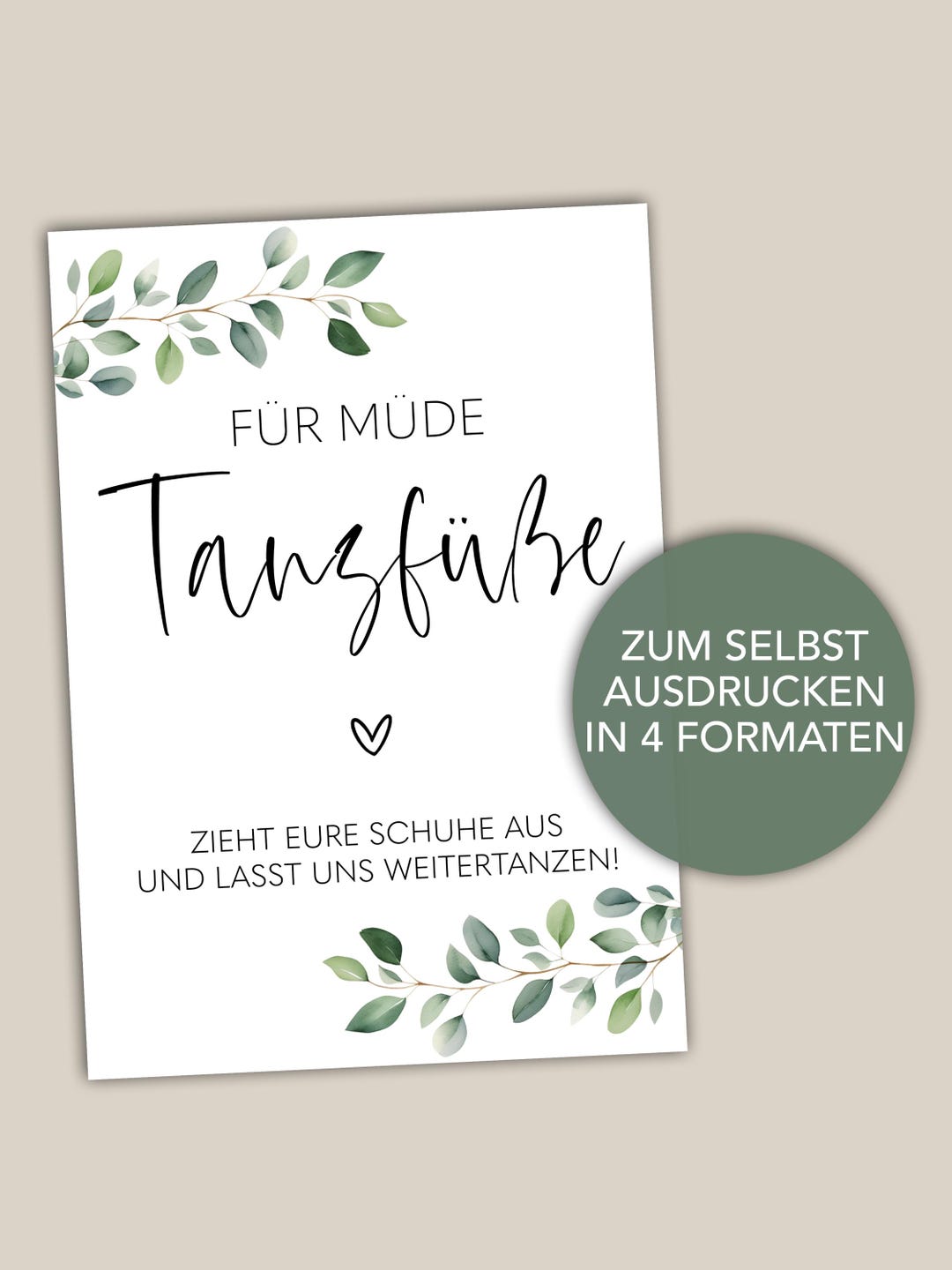 Tired Dancing Feet Sign, Flip Flop Sign, Wedding Sign to Print Yourself ...